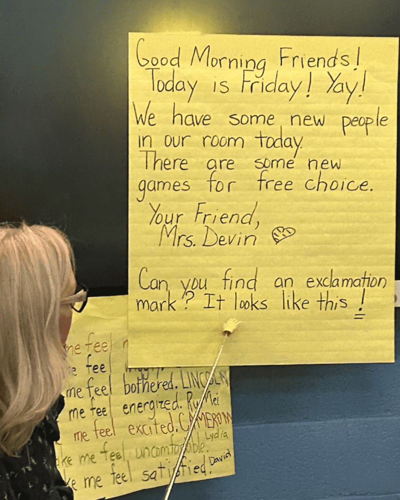 Morning Message Ideas for Preschool / Elementary Classrooms