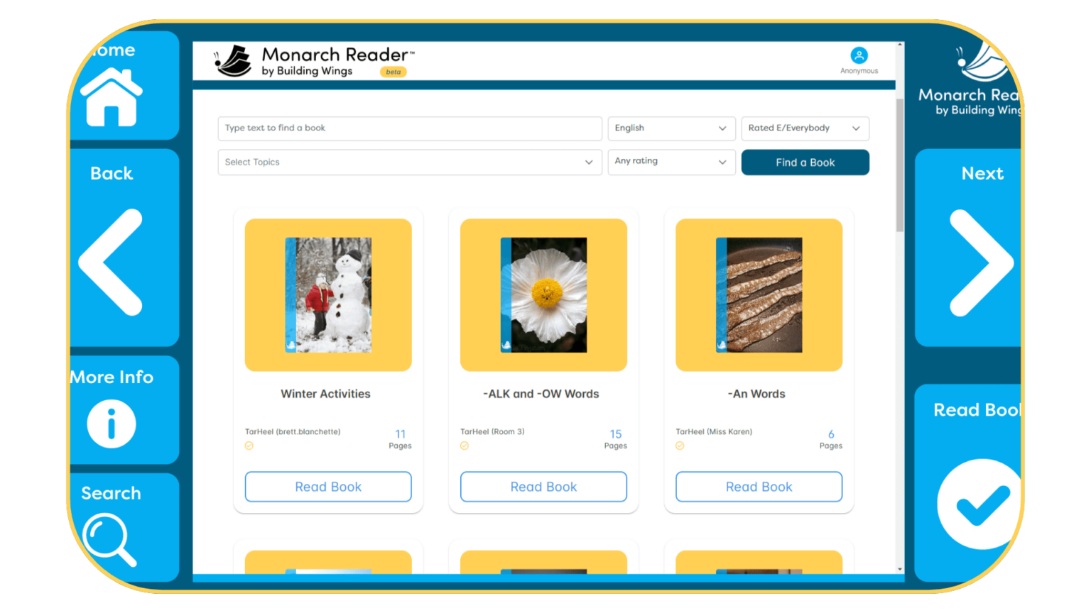 Monarch Reader: books for beginning readers of all ages