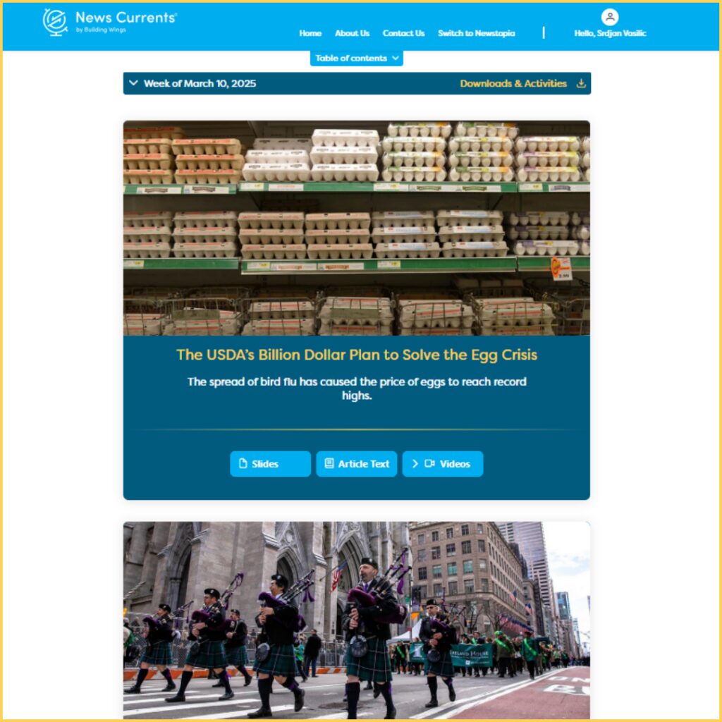News Currents - Current Events Instruction Platform