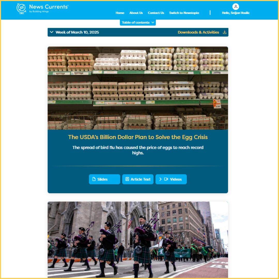 News Currents - Current Events Instruction Platform